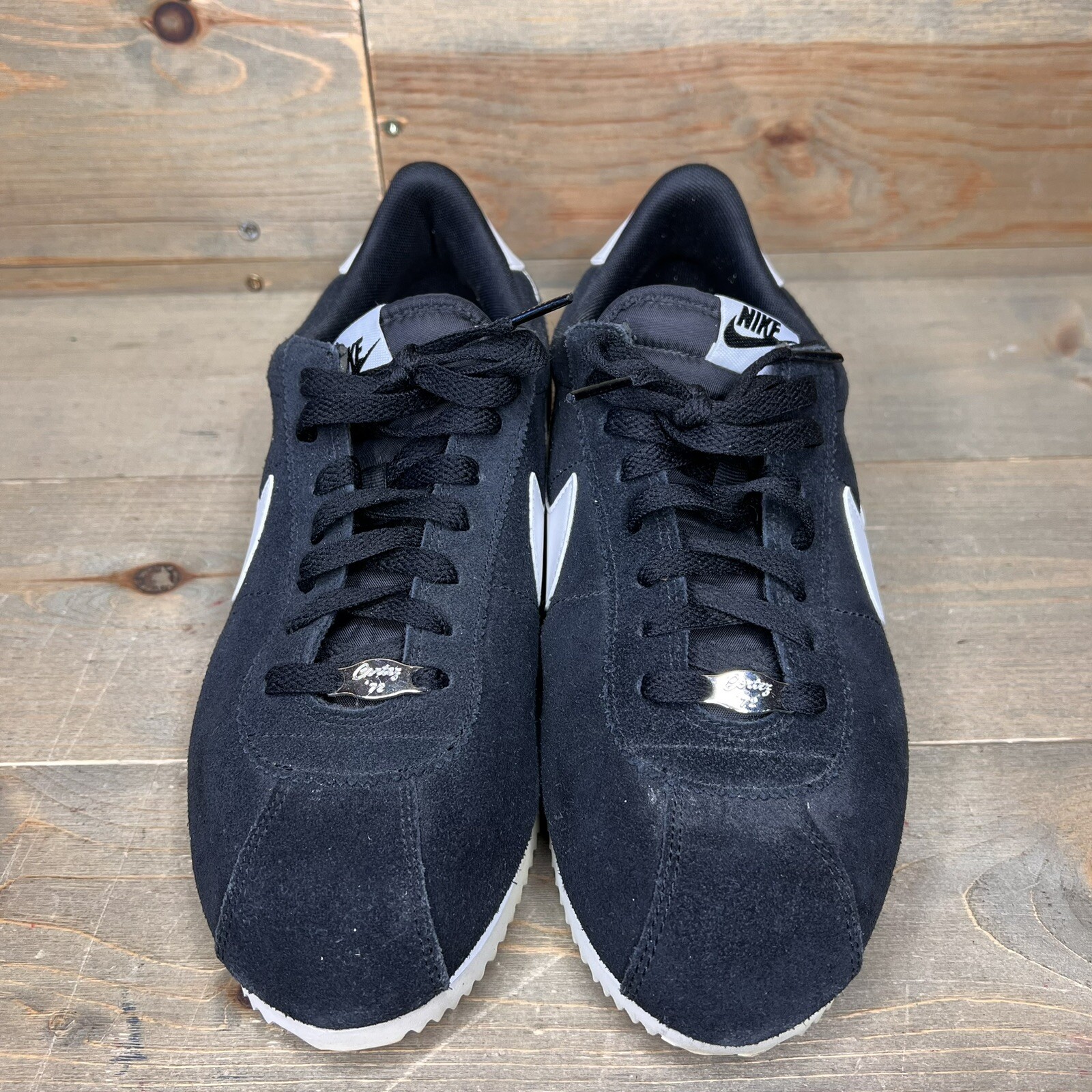 Nike Classic Cortez SE Mini Swoosh Black White Low 90… - Gem