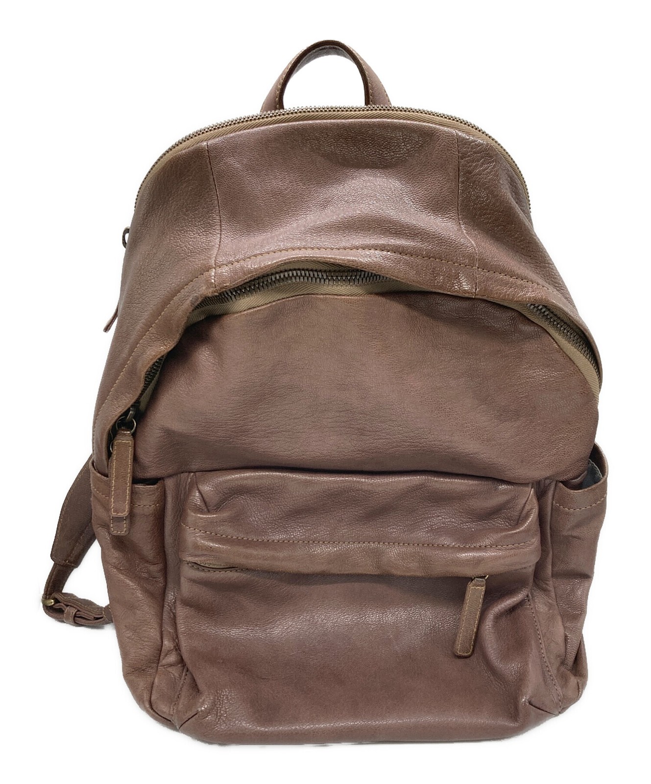 Genten Goat Basic Leather Backpack 49413-20 Brown - Gem