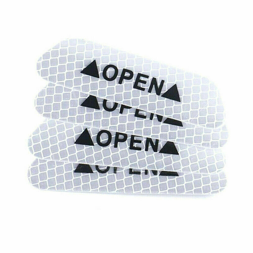 4Pcs Car Door Open Sticker Reflective Tape Safety Warning Reflector ...