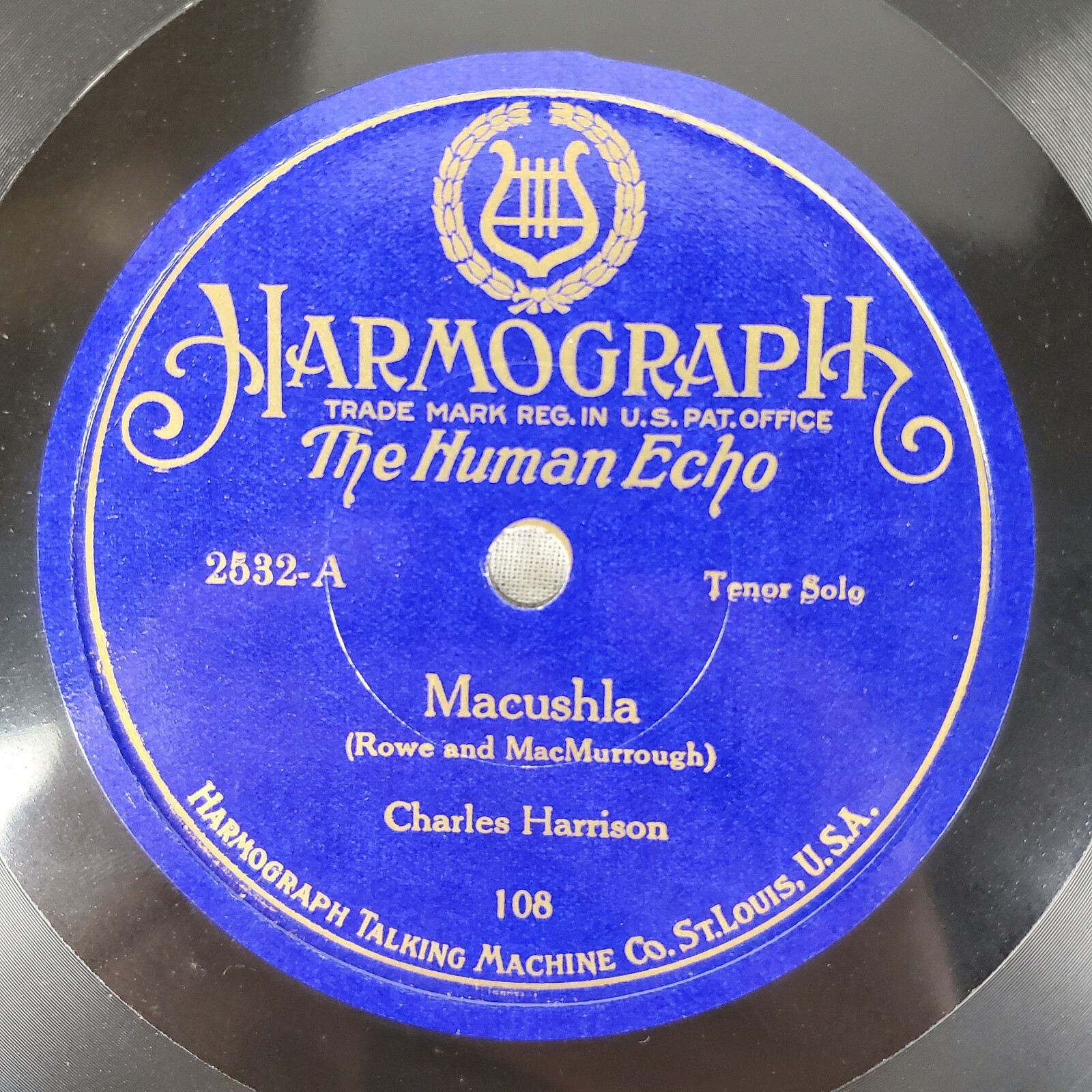 RARE Harmograph 78 Charles Harrison - Macushla/Ernest Davis - Remember ...