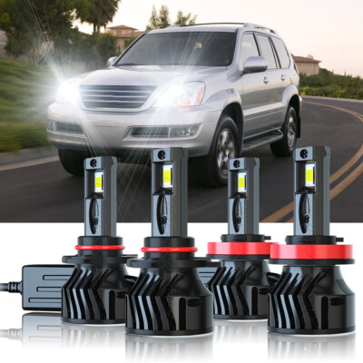 For Lexus GX470 2003-2009 9005+H11 LED Headlight Kit High Low Beam ...
