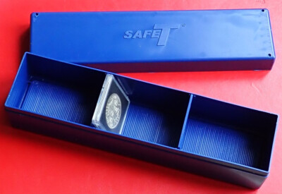 Safe-T plastic coin storage box for square 2x2" holders / capsules ...