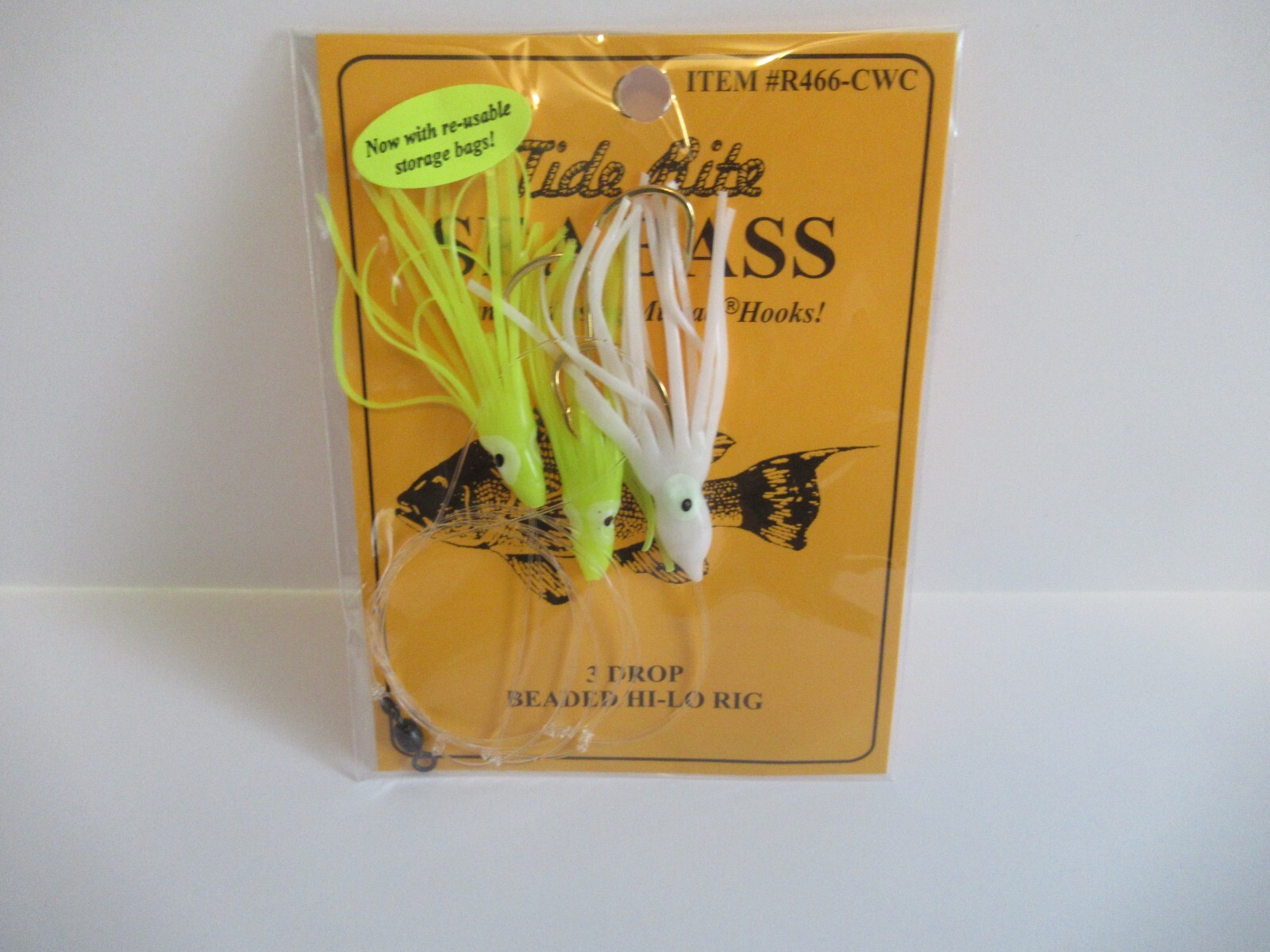 BLACK SEA BASS SKIRTED RIG 3 DROP HI-LO TIDE RITE RIGS SALTWATER ...