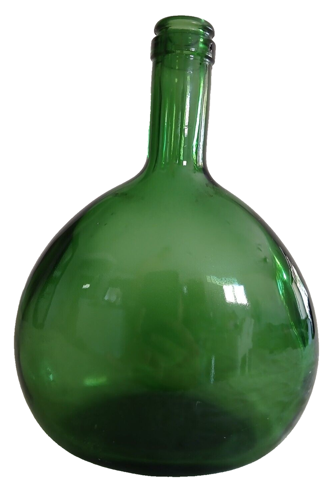 Green Glass Bottle Marked BA 8 313 On Bottom 8.25" Tall Vintage | eBay