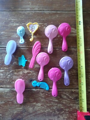 Fashion doll Barbie accessory lot hair brushes special Princess beauty ...