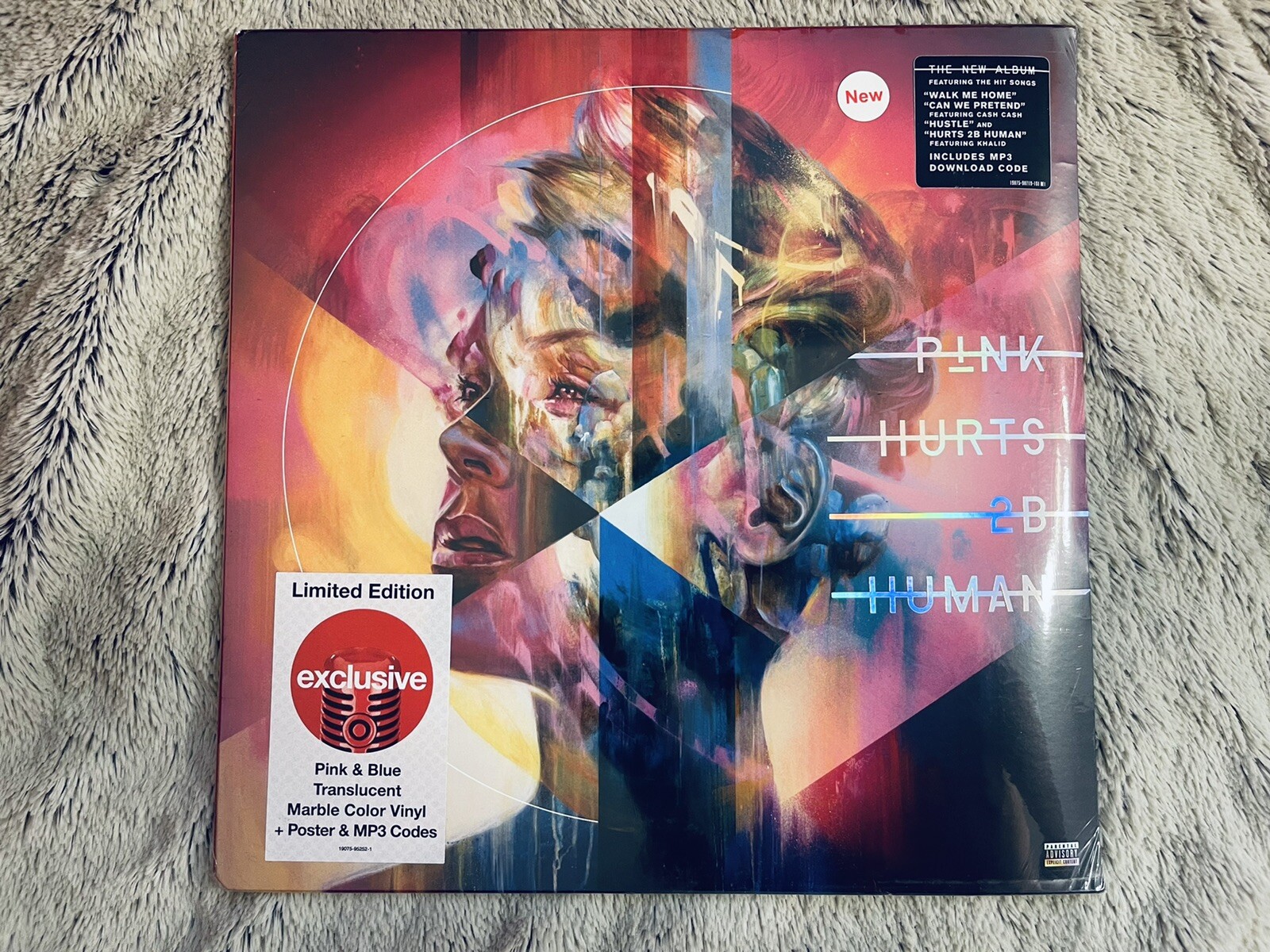 Pink Hurts 2b Human Marble Color LP Vinyl Target Poster Mp3 Codes for ...