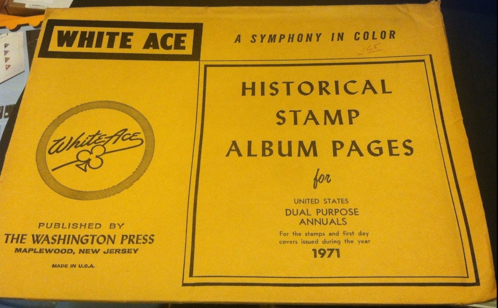 WHITE ACE Historical STAMP ALBUM PAGES United States DUAL PURPOSE ...