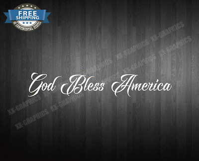 God Bless America Script Decal Sticker Graphic | eBay