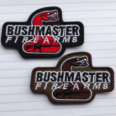 2PCS BUSHMASTER FIRE ARMS AK-47 SNAKE TACTICAL EMBROIDERED HOOK LOOP ...