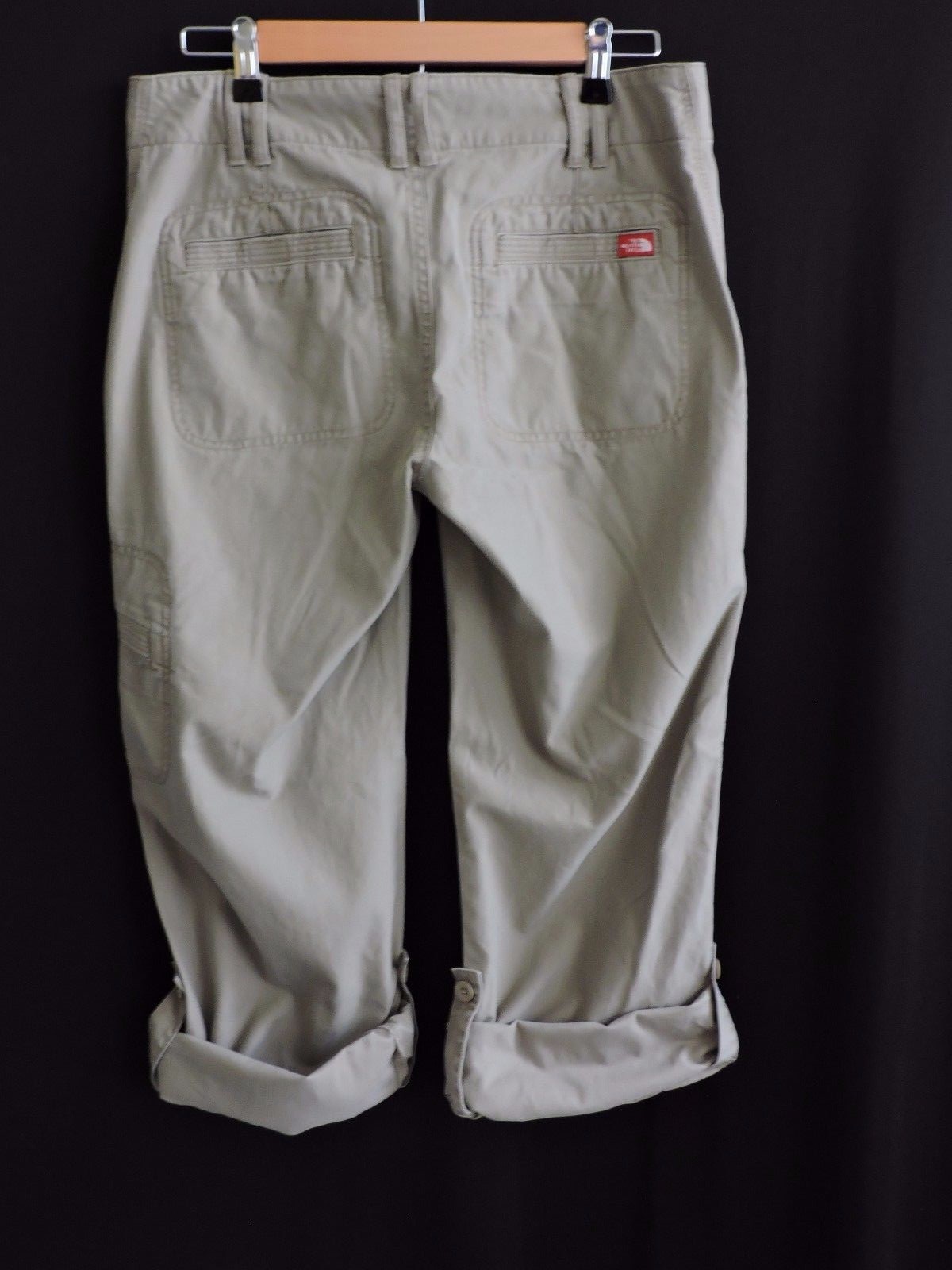 North Face Cargo Pants Roll Up Converts to Capris Hiking Khaki Tan Zip Pocket 8 | eBay