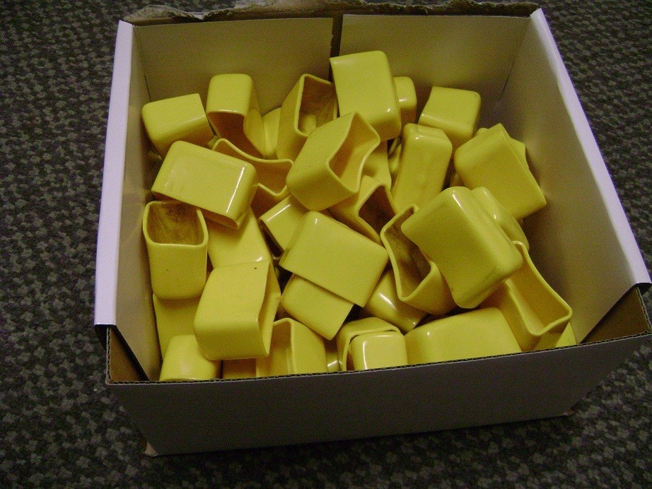(Qty 50) Shallow YELLOW Safety End Caps for Unistrut Channel 13/16 ...