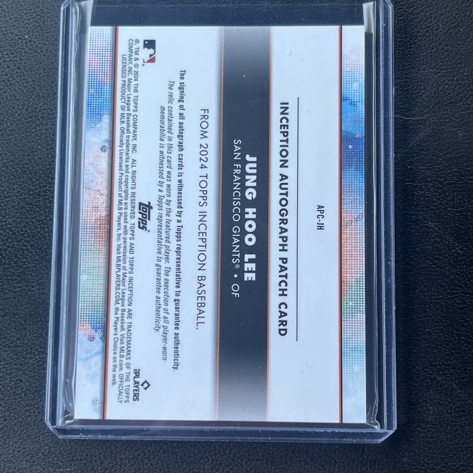 2024 Topps Inception Baseball Jung-Hoo Lee RPA- 4 Color Patch Giants Auto /200 | eBay