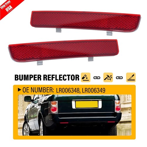 LH+RH Rear Bumper Reflector For Land Rover LR2 Range Rover LR006348 ...