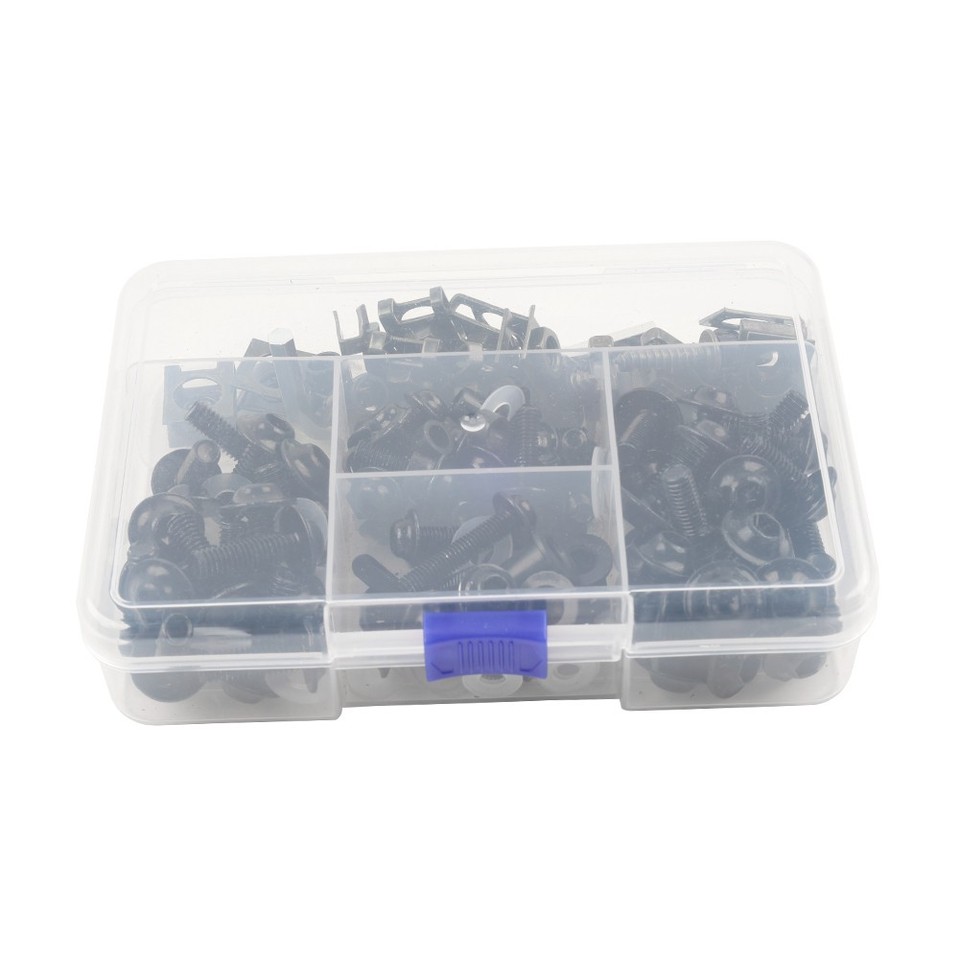 177pcs Black Fairing Bolt Kit Fastener Clip Screws for Honda CB1000R ...