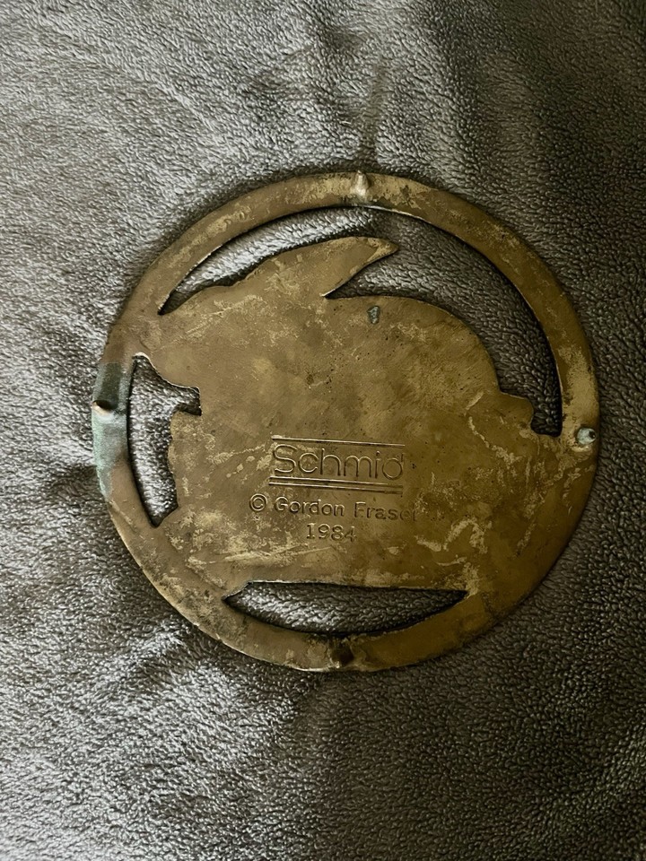 Schmid Gordon Fraser 1984 Brass Easter Rabbit Trivet | eBay