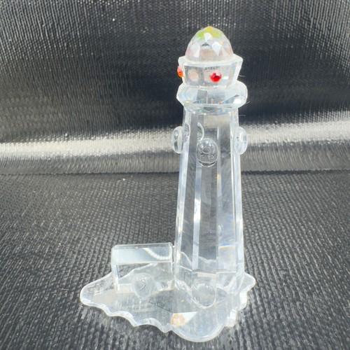 Vintage Clear Crystal Glass Lighthouse Sculpture Made in Turkey Small ...