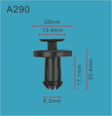 20Pcs Fit Toyota rocker panel moulding clip 75867-33050 by autobahn88 ...