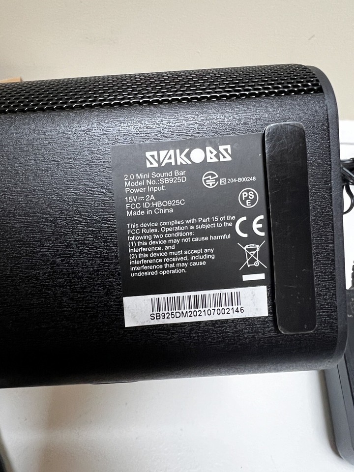 SAKOBS 3D TV 16” Sound Bar 30W Drivers Remote, AC Adapter, Mounting ...