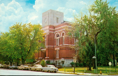 Old Postcard Cars at Greene County Court House in Bloomfield Indiana | eBay