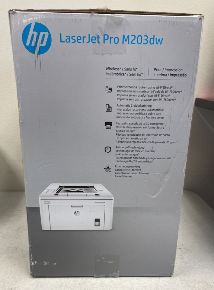 New HP LaserJet Pro M203dw Wireless Duplex Laser LaserJet Printer | eBay