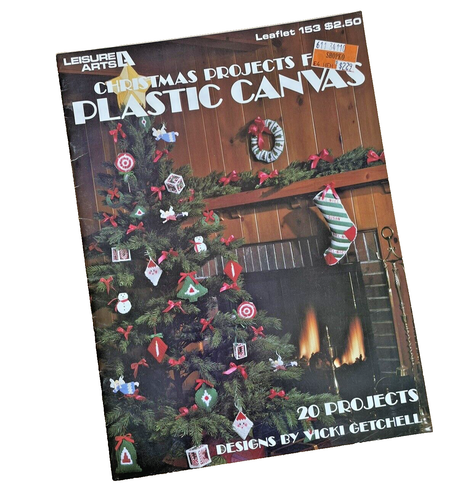 Plastic Canvas Christmas Projects Leisure Arts Craft Leaflet Vintage ...
