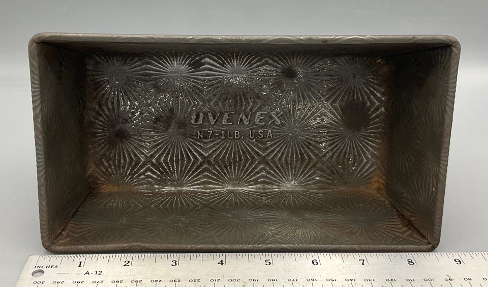 3 Vtg Ovenex Bakeware: 2 Starburst Pans N7 & 10” #N632 ~ 1 Waffle Loaf ...