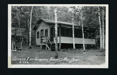 Ray Minnesota MN 1954 RPPC Tomahawk Resort Cabin #2 in the Woods ...