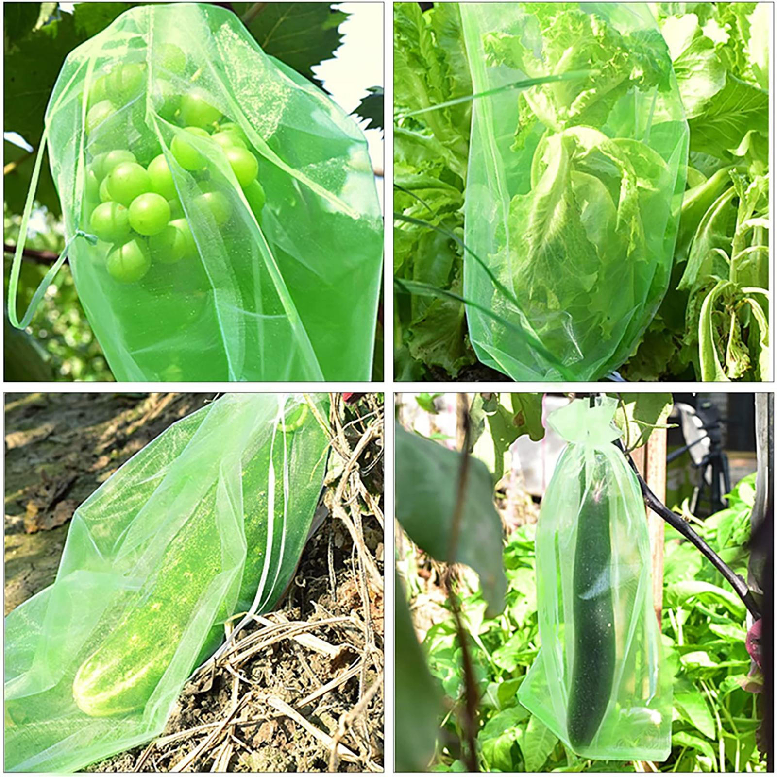 100pcs Fruit Net Bags Agriculture Garden Vegetable Protection Mesh ...