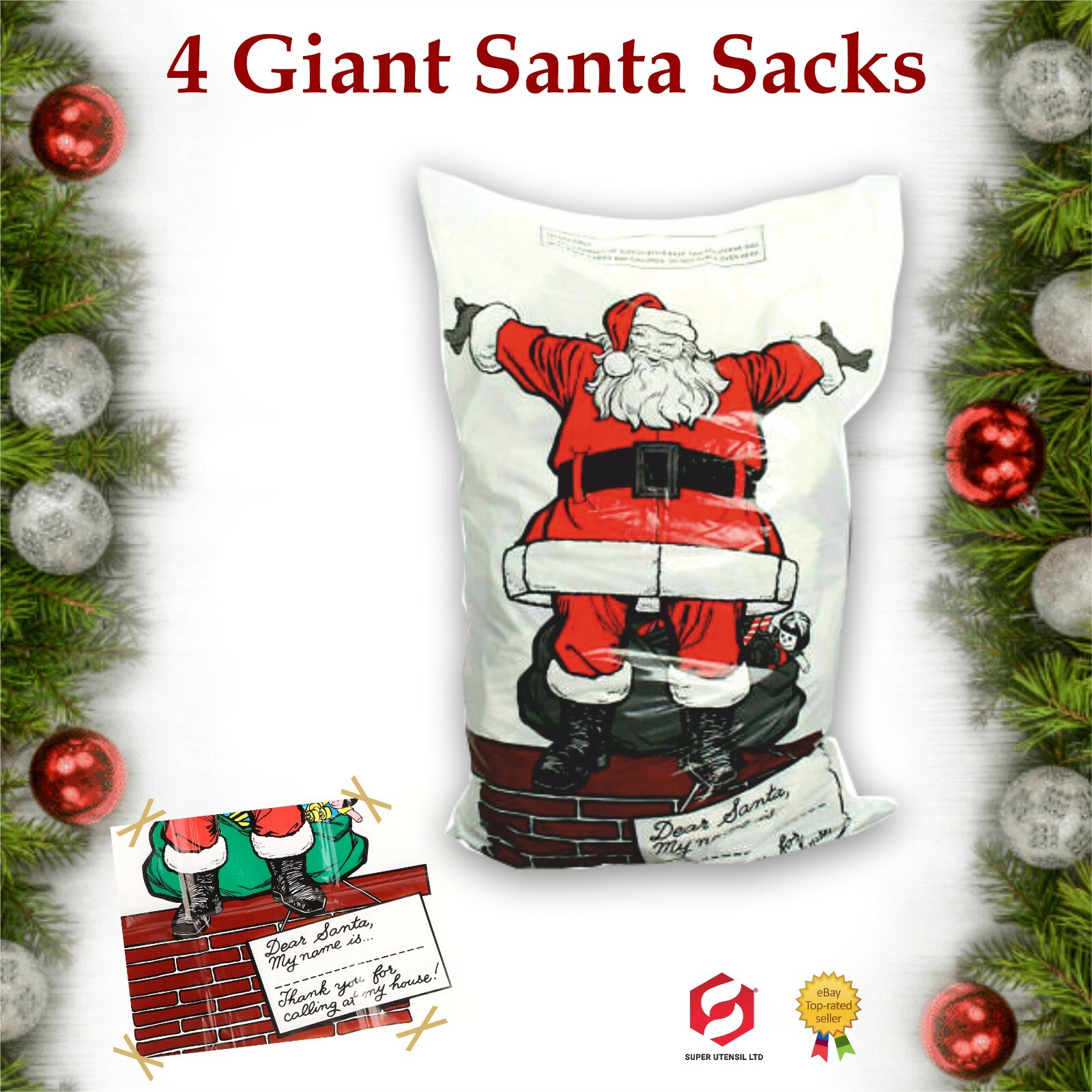 Giant Santa Sacks Stocking Merry Christmas Extra Large Xmas Gift ...