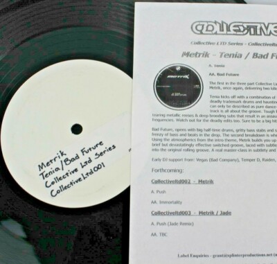 METRIK TENIA / BAD FUTURE 12" WLP UK DNB DJ VINYL *QUICK SHIP ...
