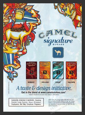 Camel Signature Blends Cigarettes Design 2000s Print Advertisement Ad ...