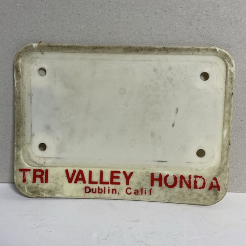 Motorcycle License Plate Frame - TRI VALLEY HONDA Dublin, Calif | eBay