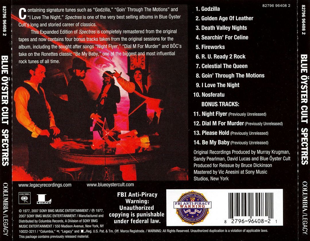 Spectres by Blue Oyster Cult (CD, 2007) for sale online | eBay