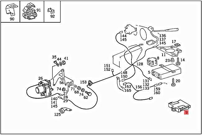 Genuine MERCEDES A124 C124 S124 W124 CABRIOLET A124 Control unit ...