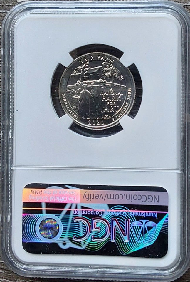 2020 W WEIR FARM QUARTER WWII PARK LABEL V75 FR NGC MS 64 RARE COIN! | eBay