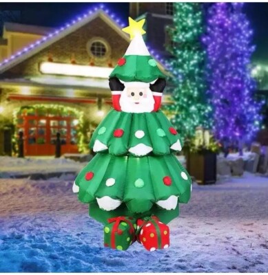 Christmas Blow Up 6 Ft Christmas Tree With Moving Santa. | eBay