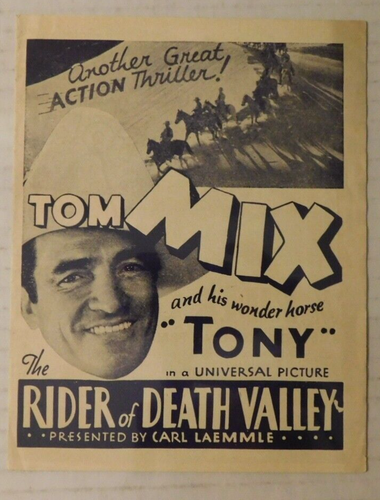 1933 Tom Mix Herald "Rider Of Death Valley" | eBay