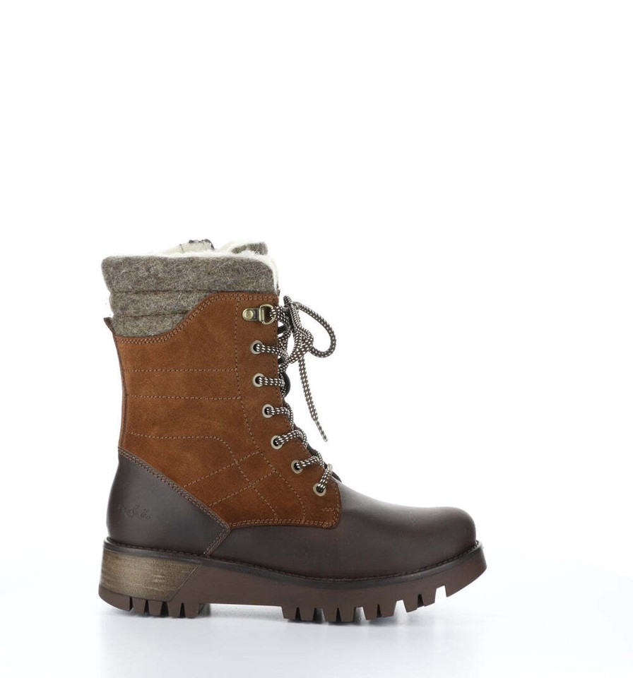 BOS.&CO Women's GALA PRIMA Ice Grip LaceUp Zip-Up Boot, Brown/Brandy ...