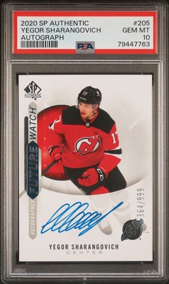 2020-21 SP Authentic Future Watch Autograph Auto RC Yegor Sharangovich ...