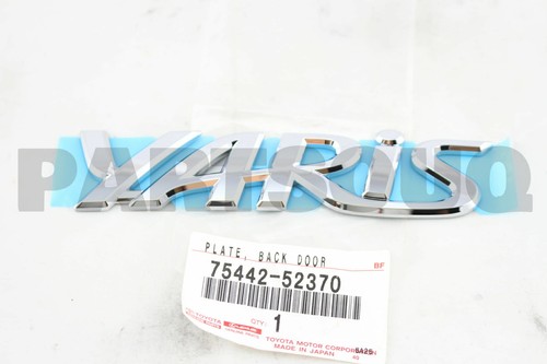 7544252370 Genuine Toyota PLATE, LUGGAGE COMPARTMENT DOOR NAME, NO.2 ...