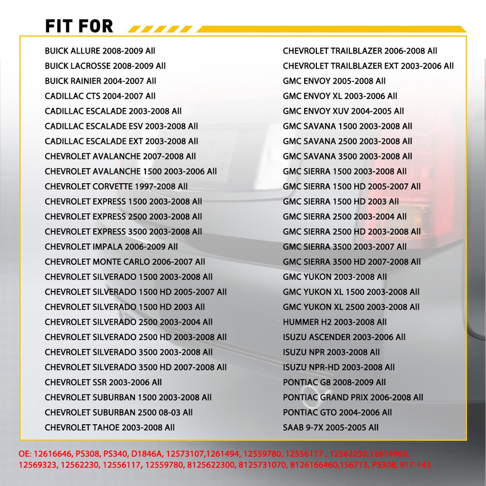 D1846A Oil Pressure Sensor Switch 12677836 Filter 12585328 917-143 For ...