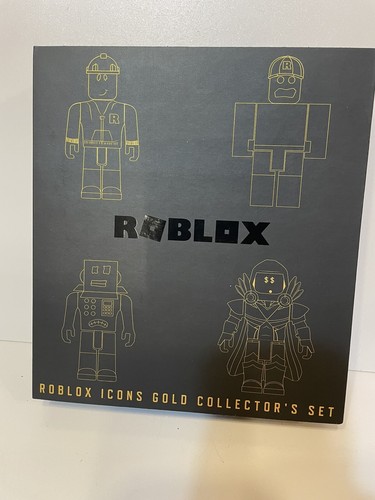 NEW 2021 ROBLOX 4 Figure Pack 15th Anniversary Gold Collector's Edition ...