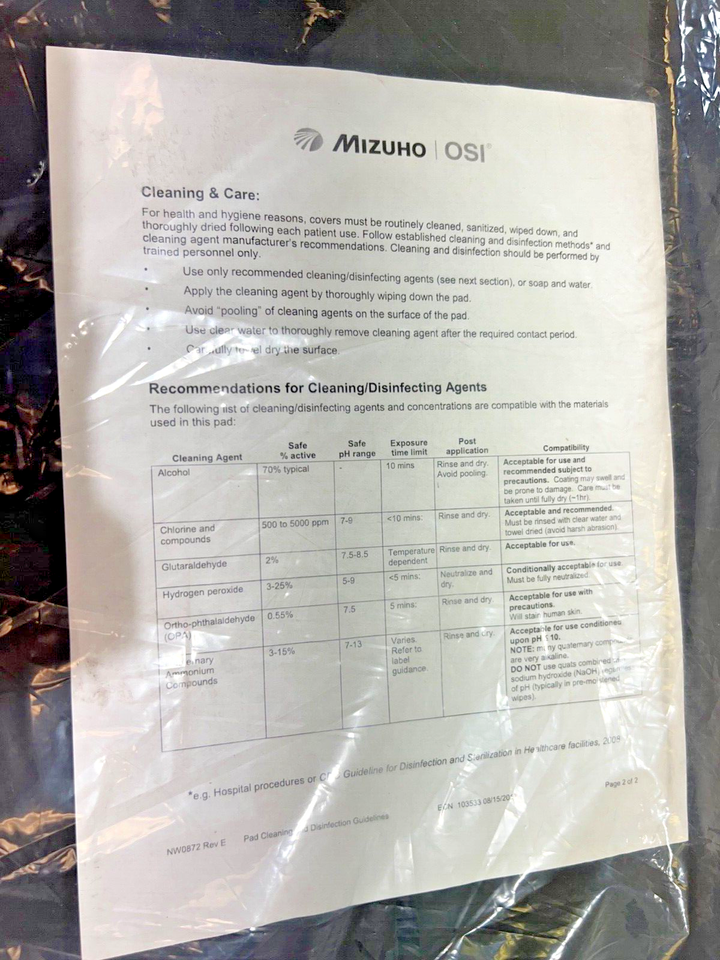 Mizuho 6875-7120 OSI Hana Tempur-Pedic Equalization Main Table Pad | eBay