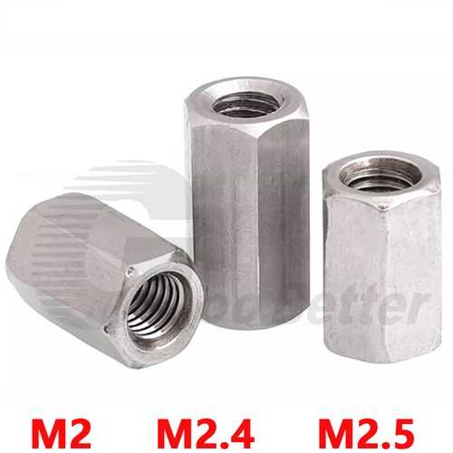 M2 M2.5 HEX CONNECTION NUTS HEXAGON CONNECTOR CONNECTING ROD BAR STUD ...