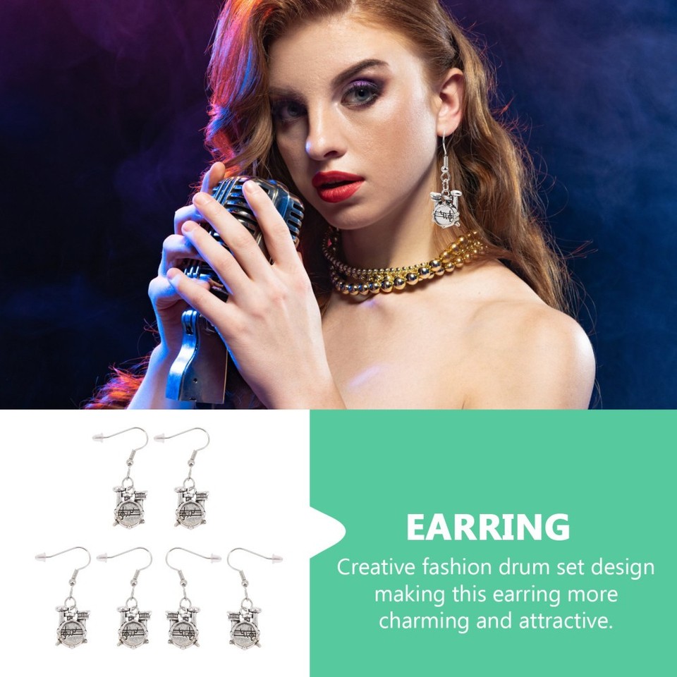 3 Pairs Music Earrings Dangle Cute Notes for Musical Instruments | eBay ...