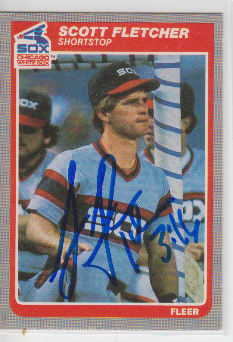 Autographed 1985 Fleer Scott Fletcher - White Sox | eBay
