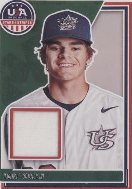 2022 Panini USA Baseball Stars & Stripes - USA Baseball Materials Luke ...