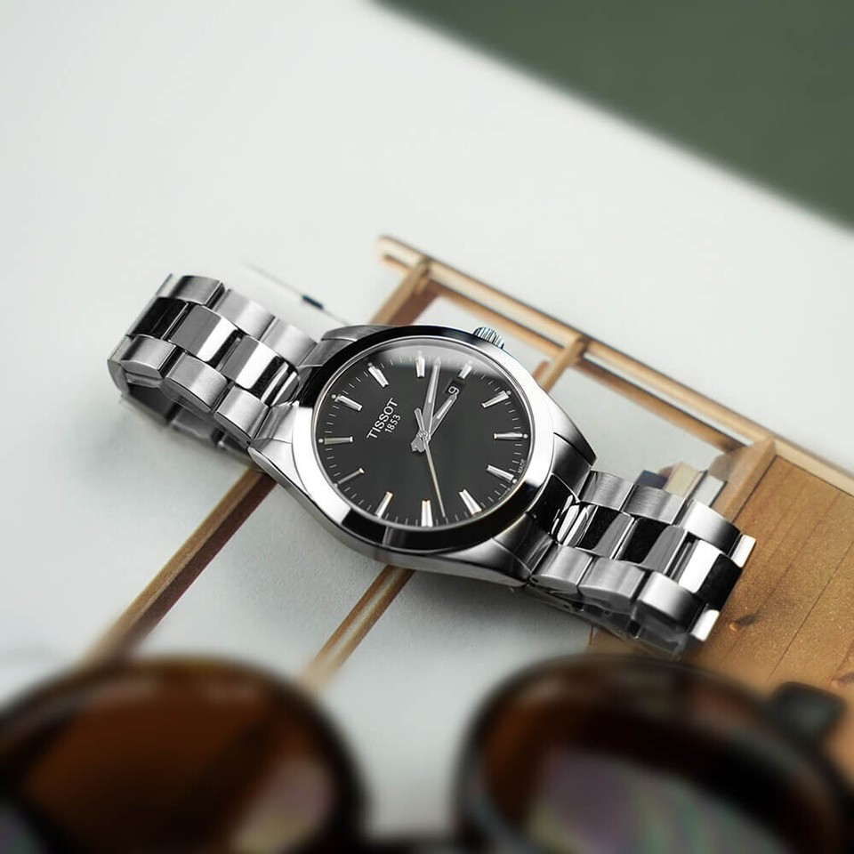 New Tissot Gentleman Black Dial Men's Watch T127.410.11.051.00 ...