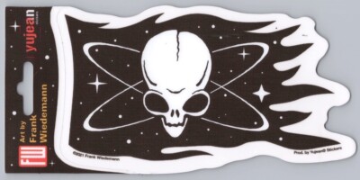 Big Eye Alien Pirate Flag Die-Cut Decal Sticker New UFO Sci-Fi Space ...