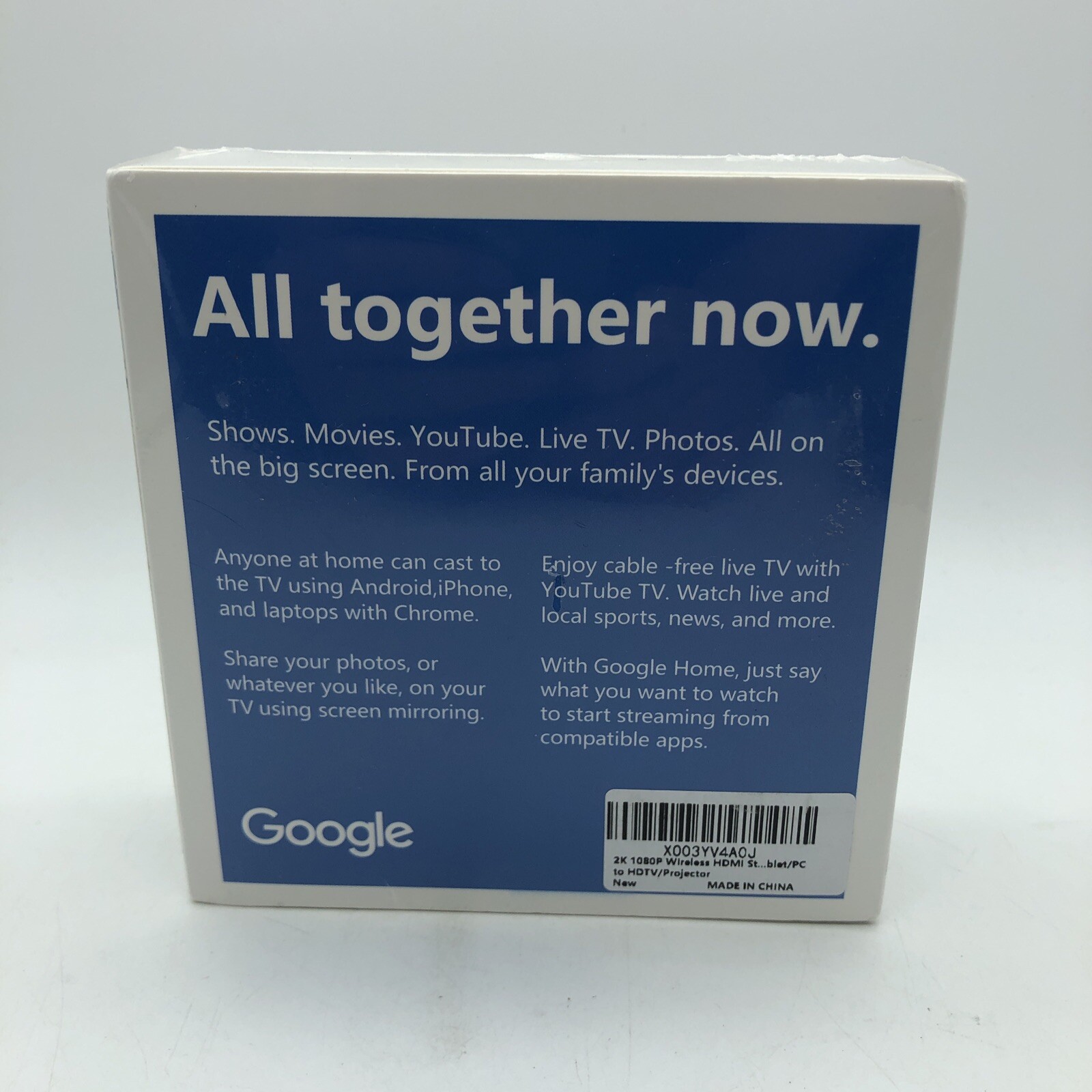 GOOGLE CHROMECAST streaming device NEW-Sealed